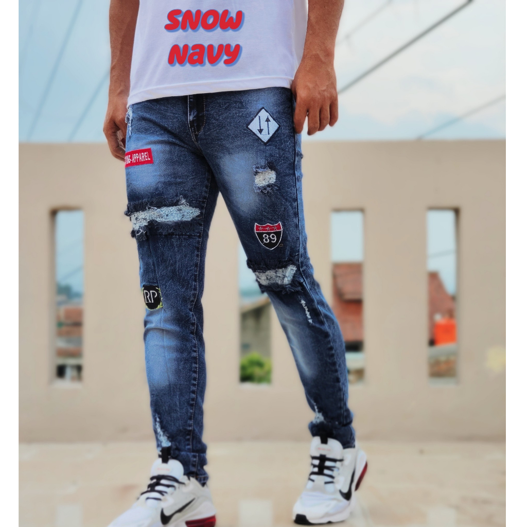 Ripped Jeans Emblem New Ripped Jeans Long Ripped Not See Through Jeans ...