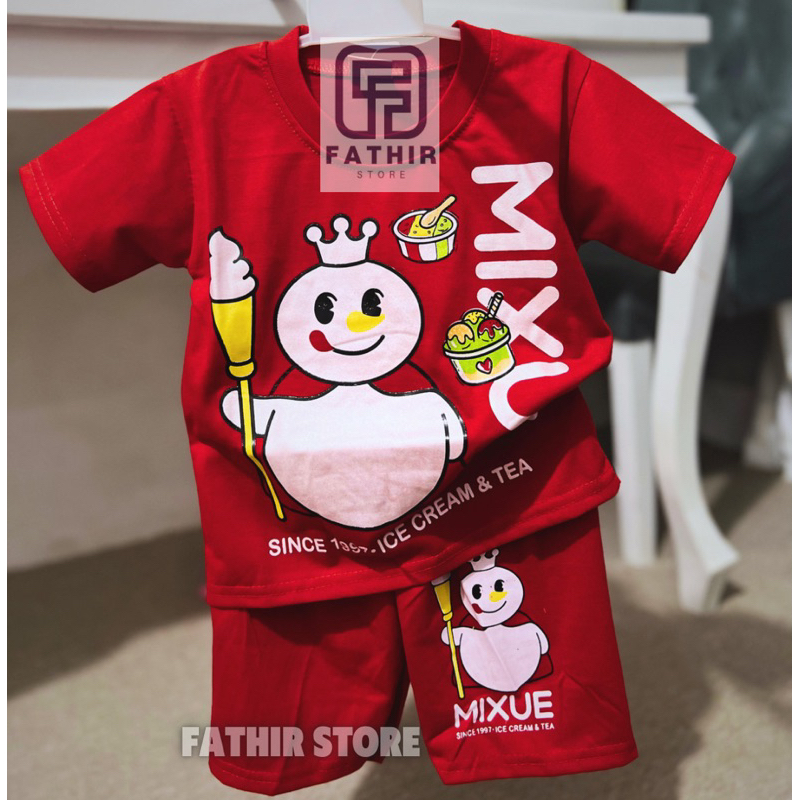 MERAH Newest MIXUE CHILDREN'S SET AGE 1-10 YEARS RED MIXUE BOYS AND ...