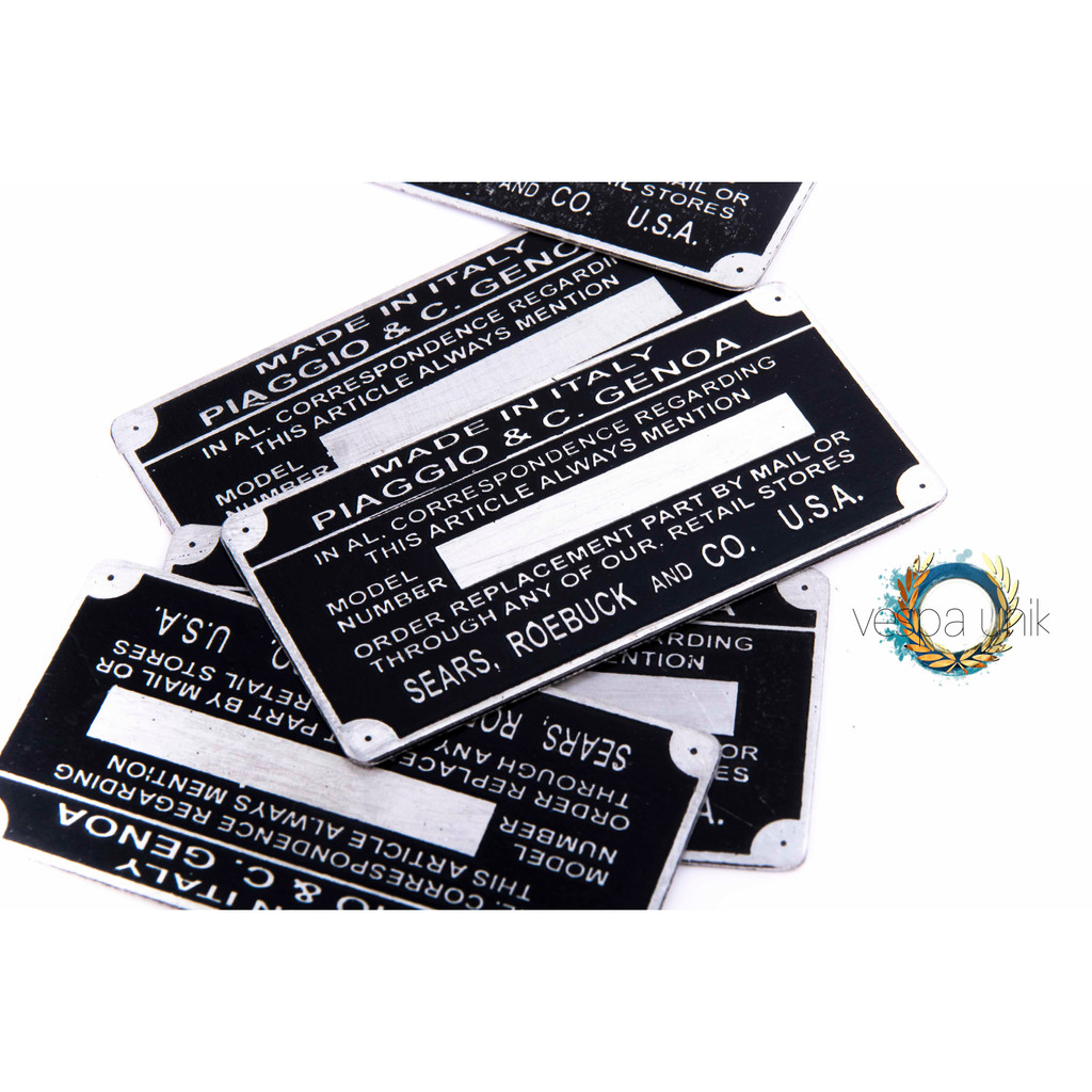 MESIN Vespa Engine Number Plate Emblem | Shopee Malaysia