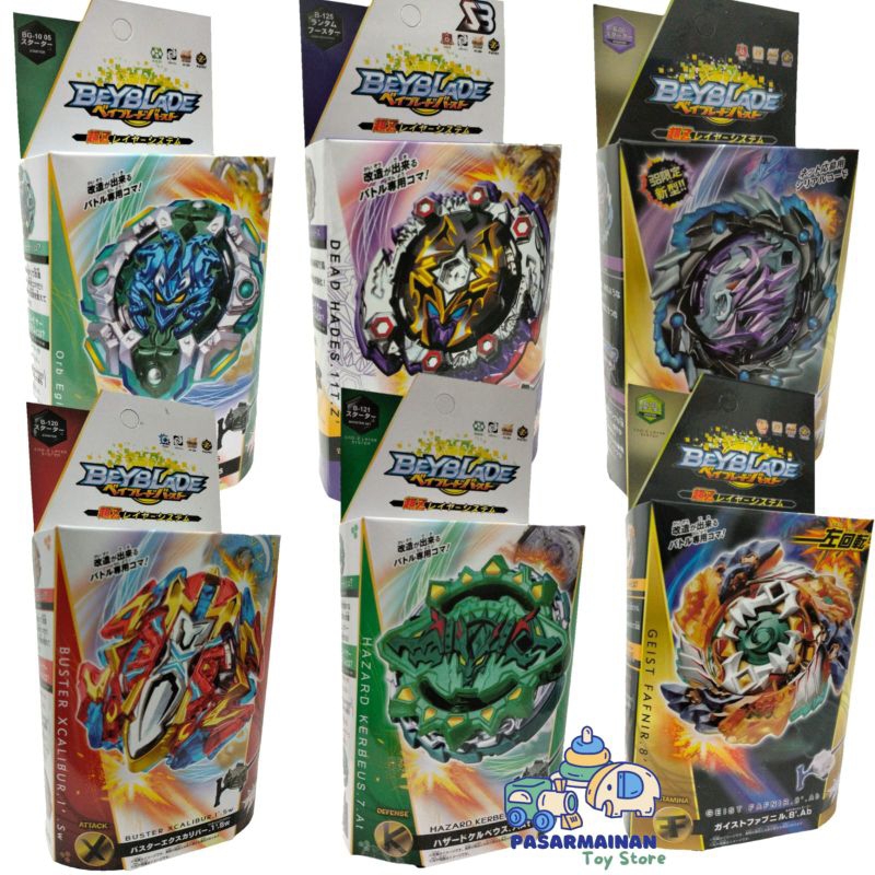 Gangsing Beyblade Burst Set Launcher 6-character Gasing Toy | Shopee ...