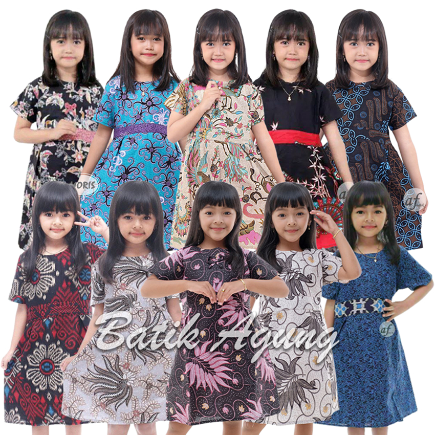 Batik Dress For Kids Girls Age 2 3 4 5 6 7 8 9 10 11 Years Modern ...