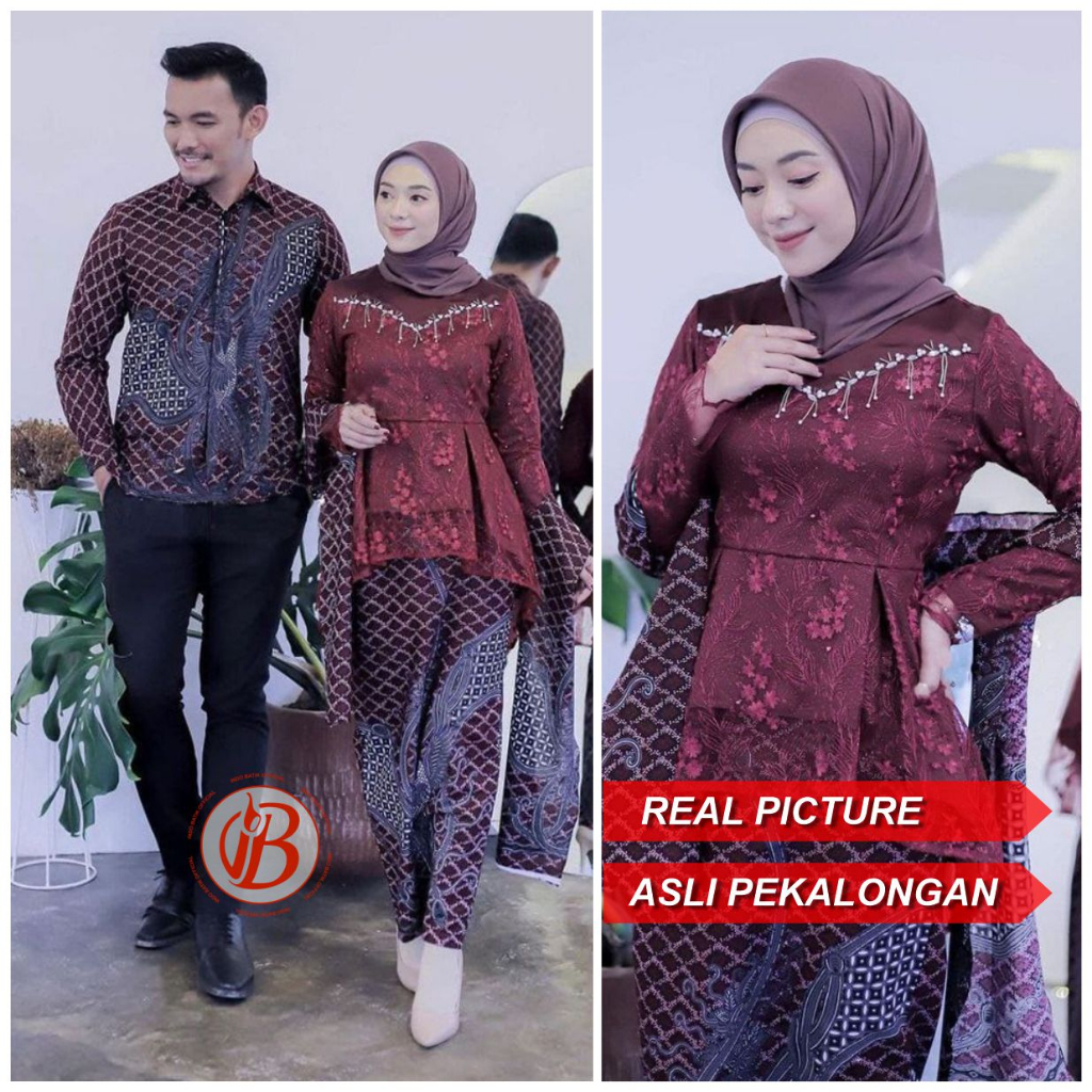 Batik Couple Kebaya Modern Kebaya Engagement Proposal Graduation Dress ...