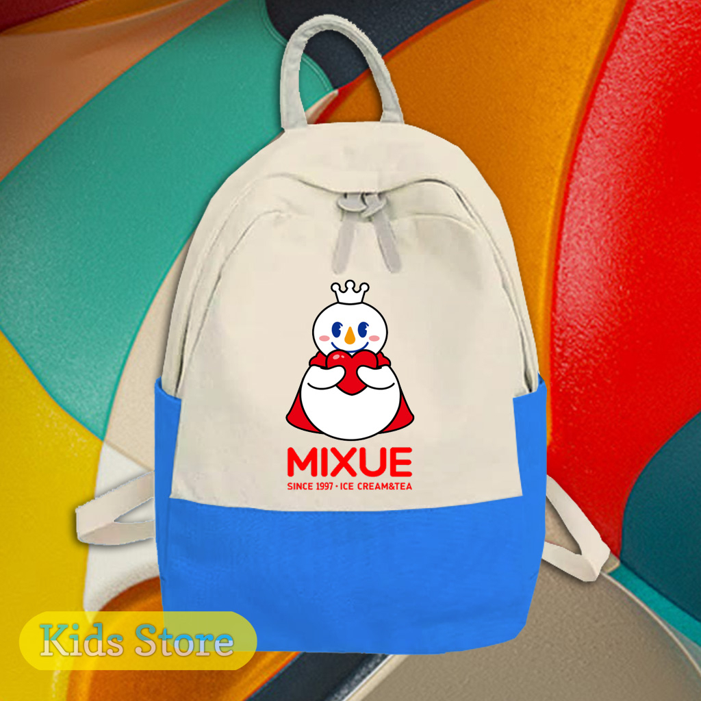 Viral Mixue School Bags Mixue School Backpacks Unisex Mixue Logo ...