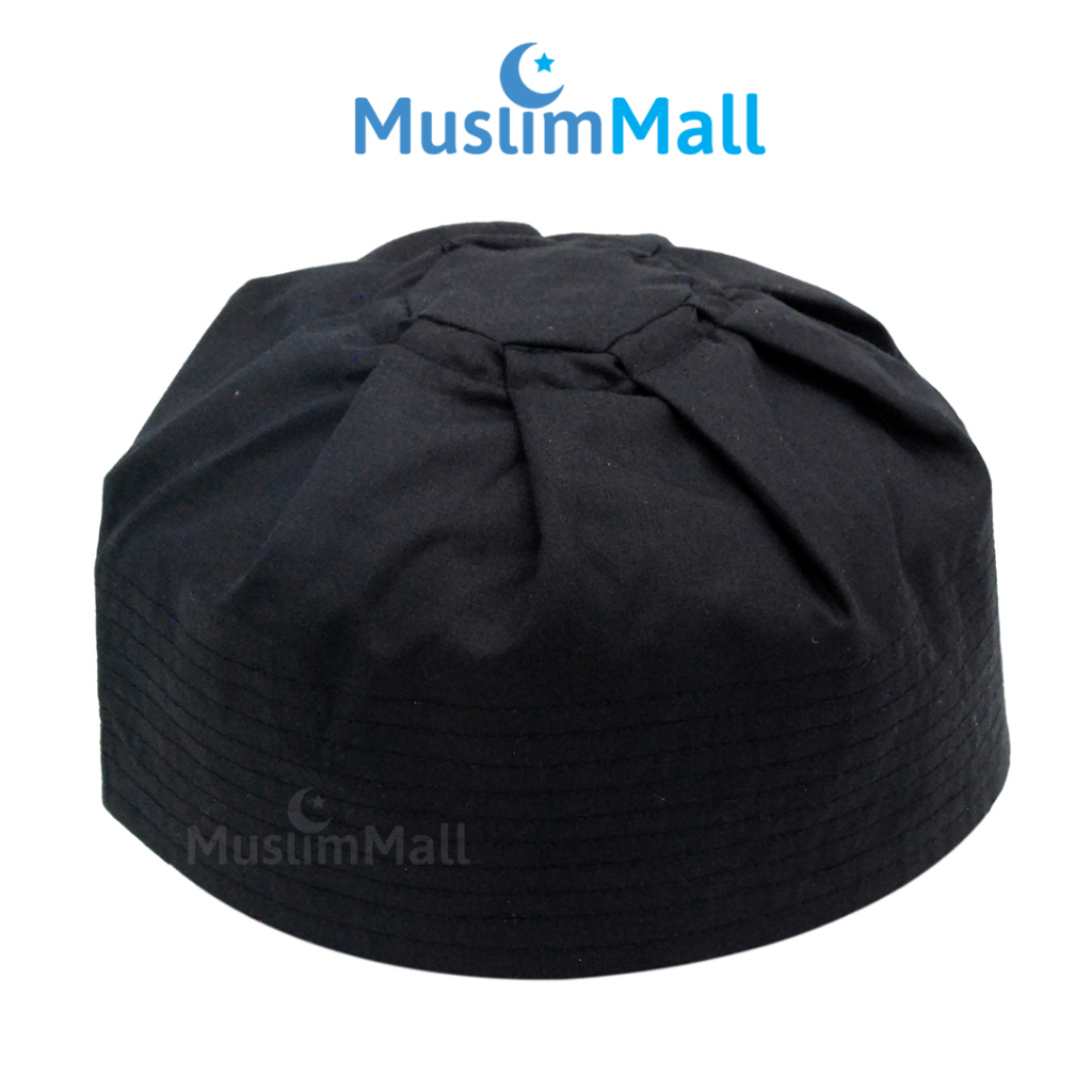 KATUN HITAM Haqqani Cap Black Kopiah Antem HQ Cotton - The Kufi ...