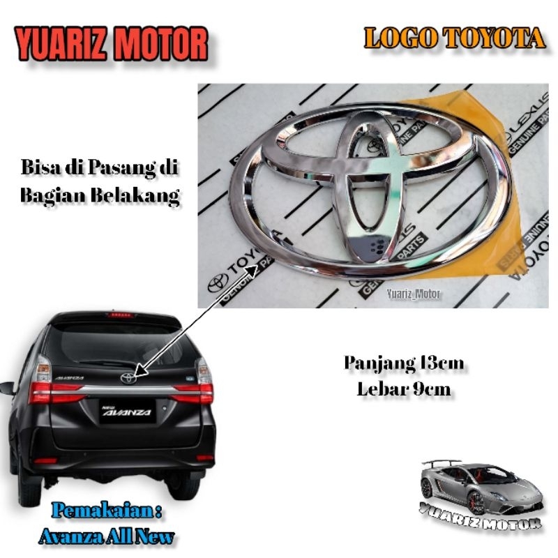 Toyota Avanza All New Rear Trunk Emblem Logo/ Avanza All New Original ...