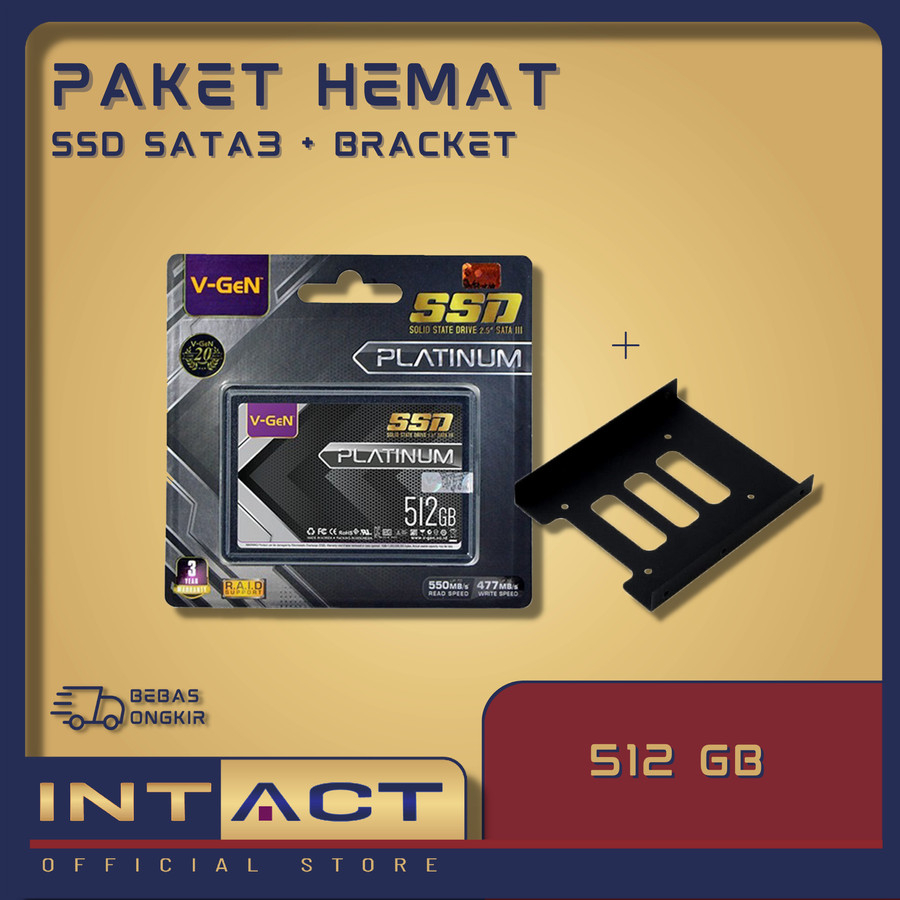V-gen Platinum Rescue SSD 512GB 480GB + 3.5" Inch HDD Bracket for ...