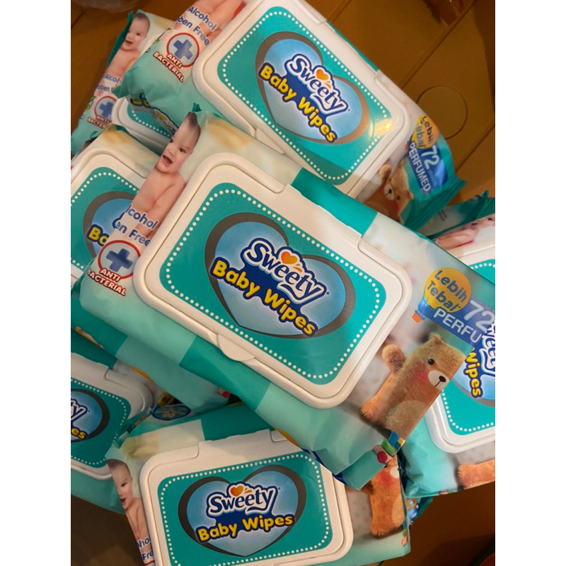 Sweety Wipes - Wet Wipes - Wet Tissue contains 72 sheets | Shopee Malaysia