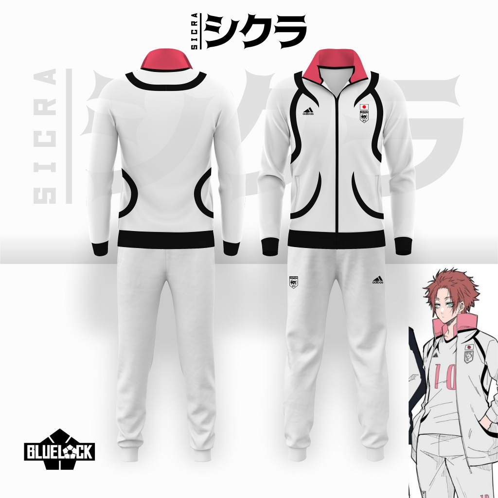 Blue Lock Training Track Top Jacket Japan U-20 Anime Cosplay Manga Ball ...
