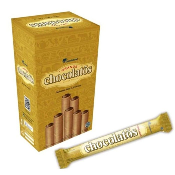 Chocolatos Wafer Roll Chocolate/Cheese/Vanilla 16gr | Shopee Malaysia