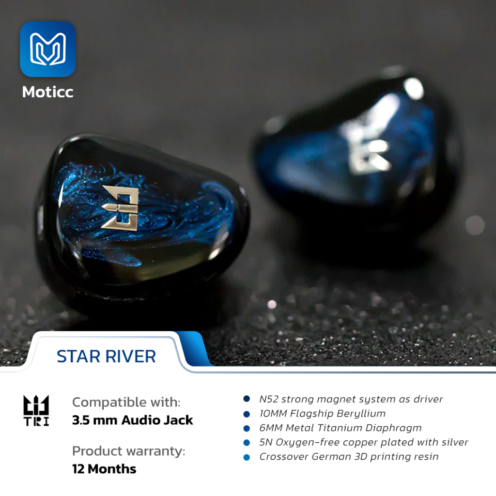 Tri Star River 2DD In-ear Monitor Earphone with Tuning Switch KBEAR ...