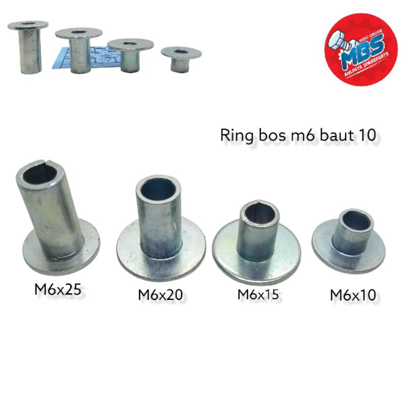 Boss RING Cap M6 Bolt 10 BOSH BODY M6X10 M6X15 M6X20 M6X25 Length 1cm 1 ...