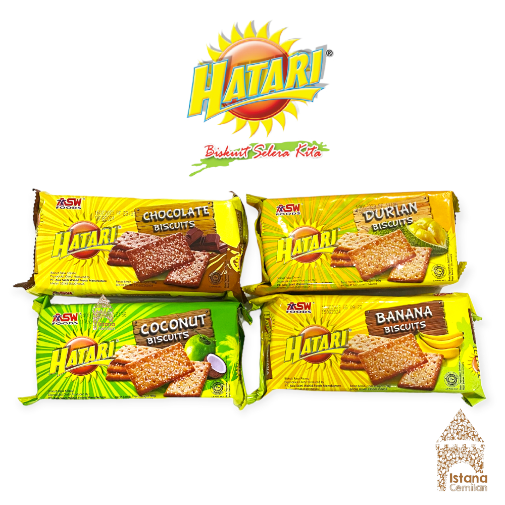 Hatari ASW Foods Chocolate / Durian / Coconut / Banana Biscuits 90 ...