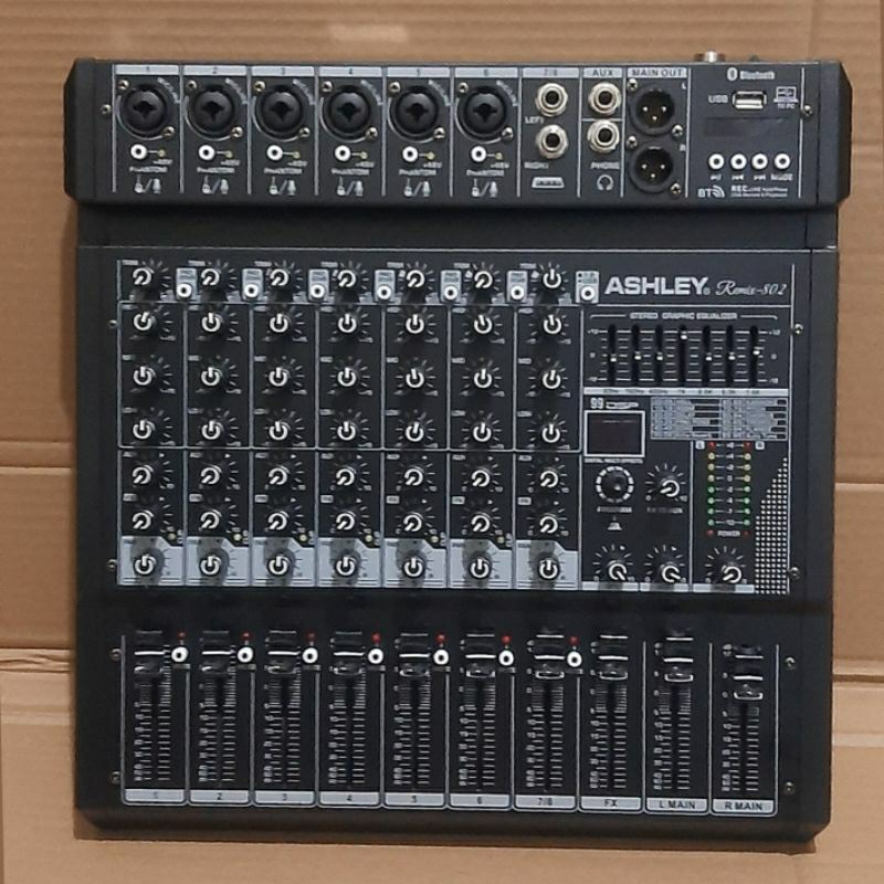 Mixer ashley 8 channel original ashley remix 802 usb bluetooth ...
