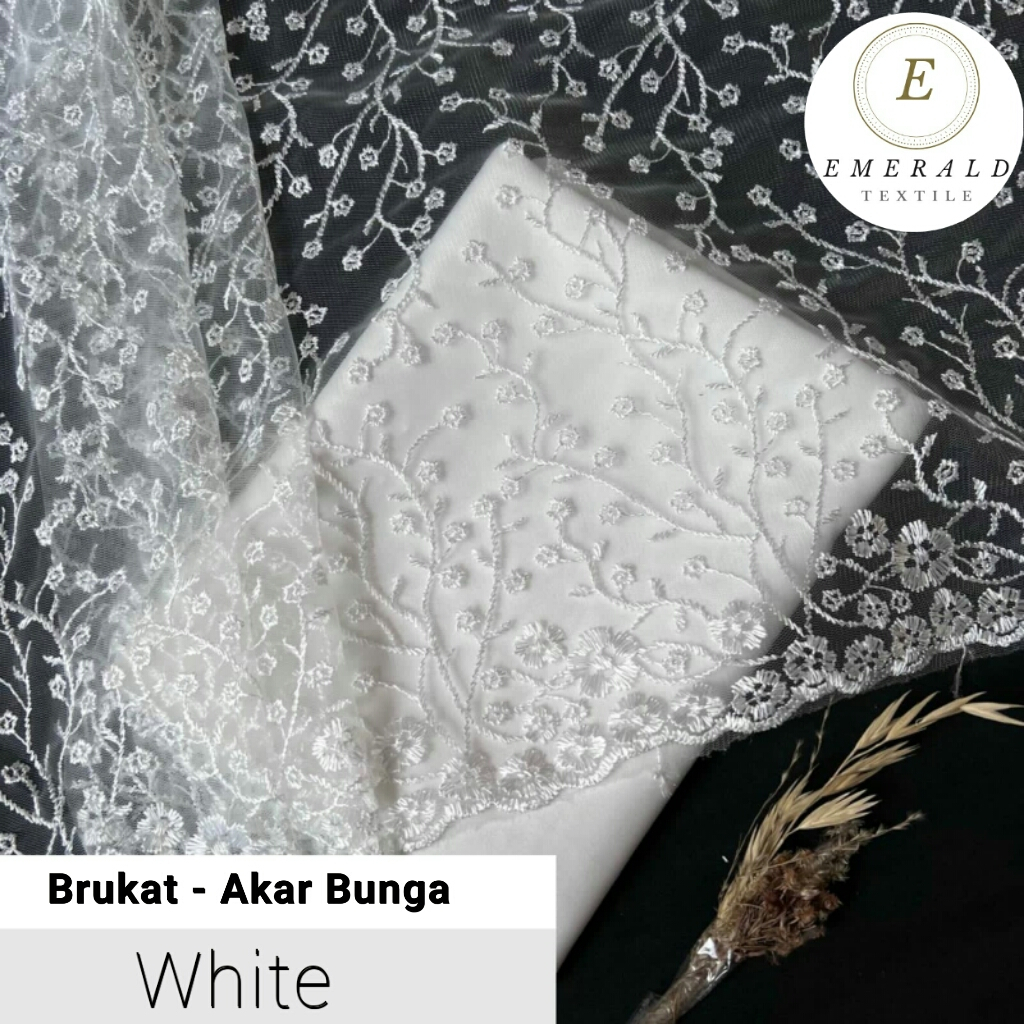 HALF A METER OF Premium French Tile Brukat Fabric Kebaya Material with ...