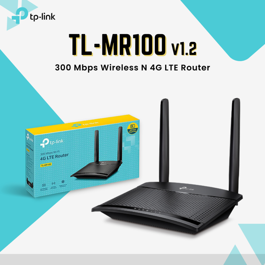 TP-Link TL-MR100 4G WiFi Router Wireless All GSM 300 Mbps | Shopee Malaysia
