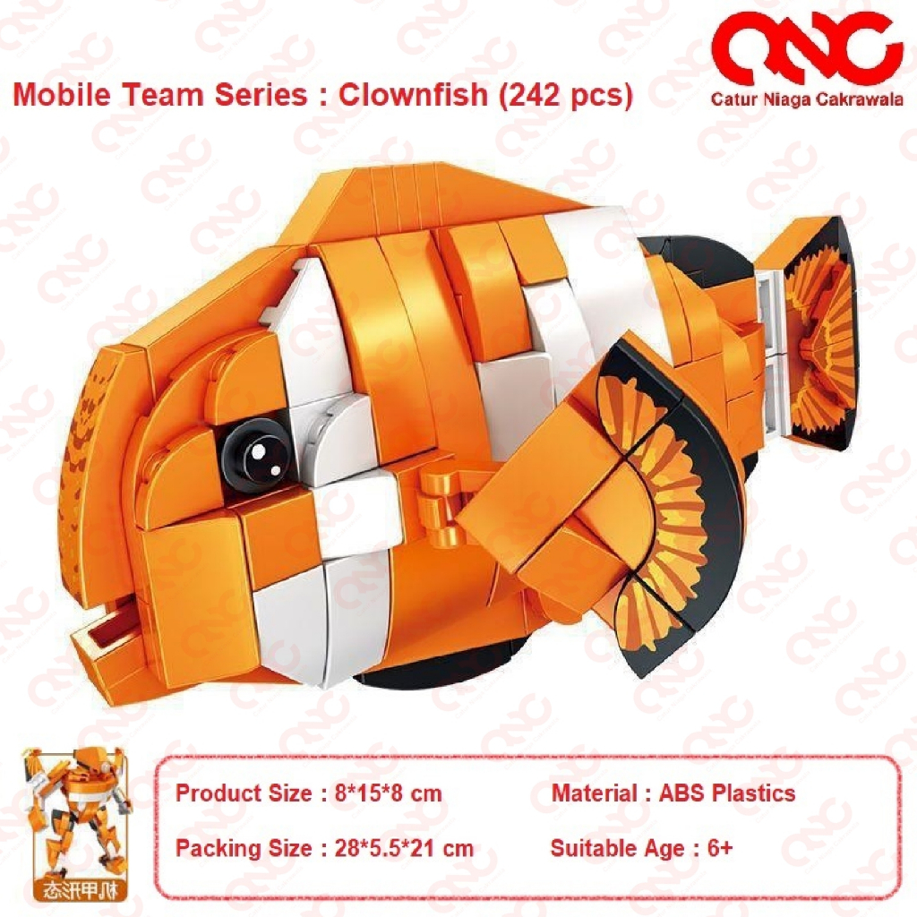 Cnc Brick Gunpla Mobile Team Clownfish lego compatible | Shopee Malaysia