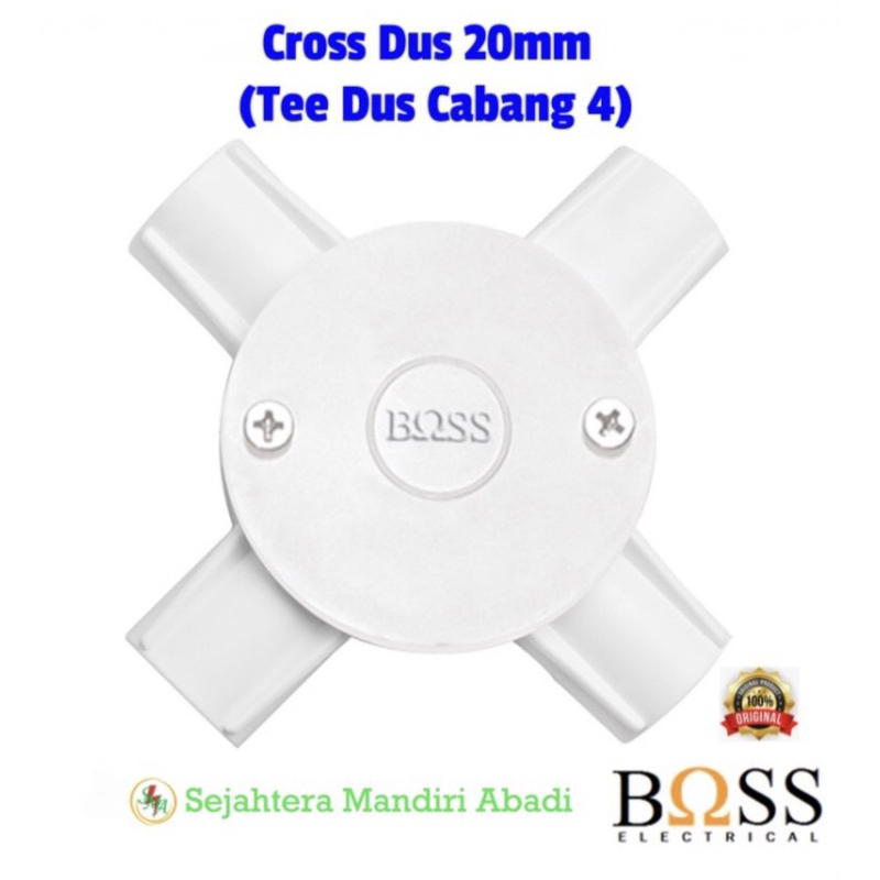 PUTIH Tdus T Dus Tee Dus Cross Dus 20mm Branch 4 White Conduit White ...