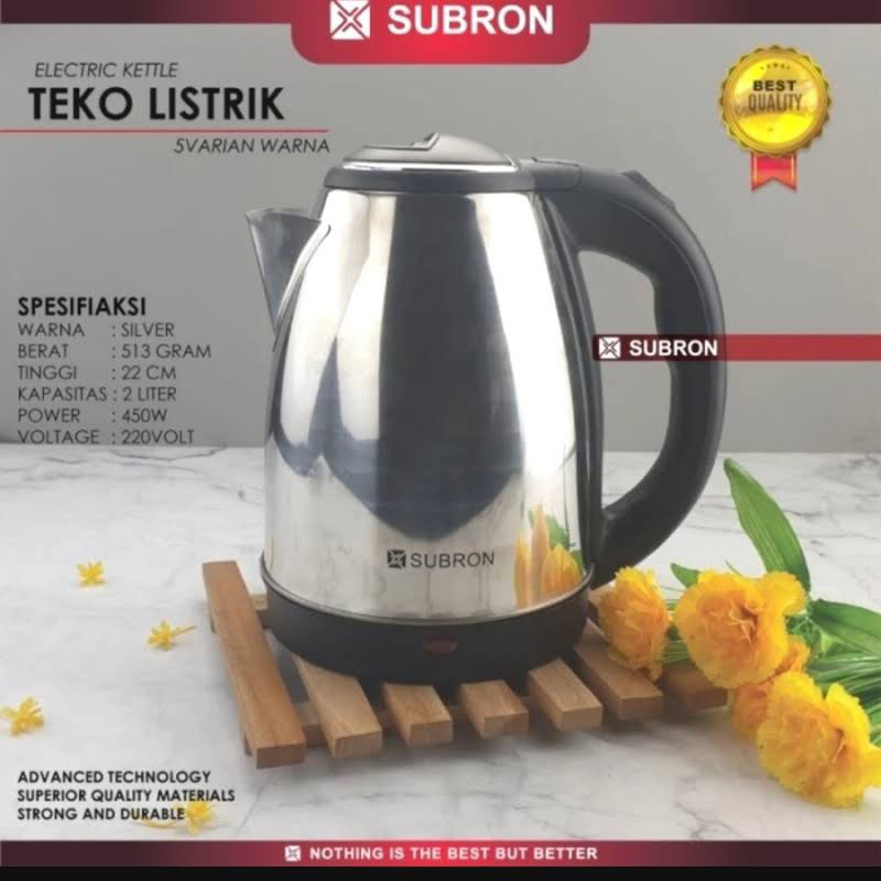 Subron Electric Kettle 2 Liter Electric Kettle Stainless steel Hotel ...
