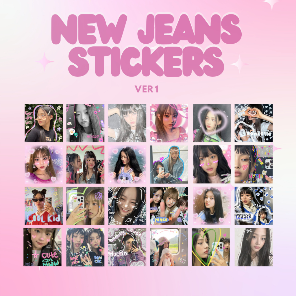[90PCS] New JEANS LOVE MAIL STICKER FREBIESS STICKER DECO KPOP | Shopee ...