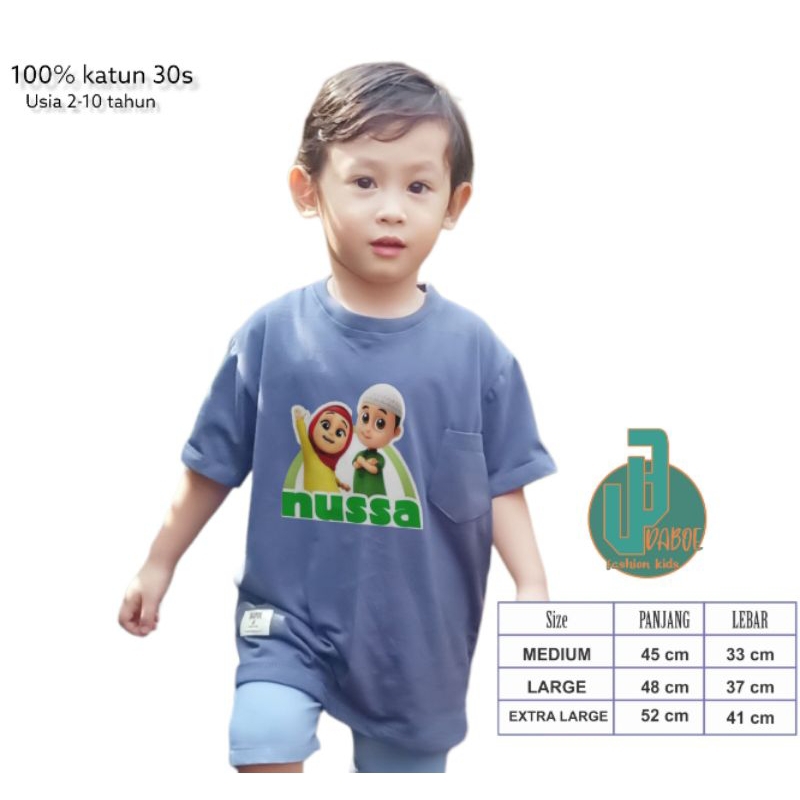 Nusa And rara islamic Boarding Clothes Cartoon Blue Color | Shopee Malaysia
