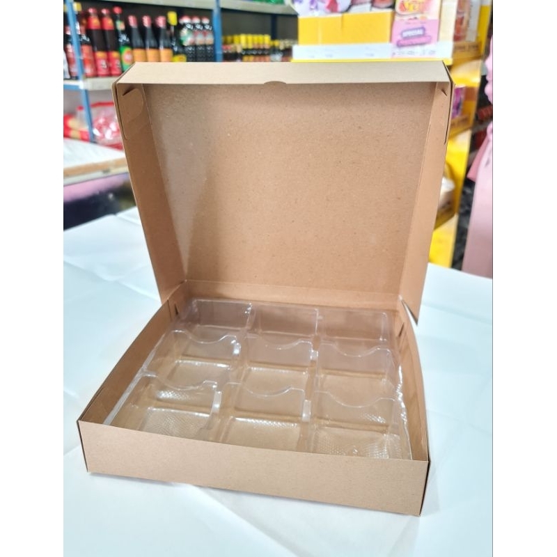 Box 25x25 + mica 9 compartments 10 sets/25x25x5 box and pie divider ...