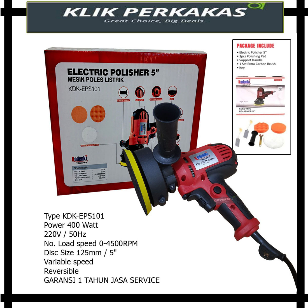 MESIN Kodenki polisher 5" Polishing Machine set Of Motorcycle Car ...
