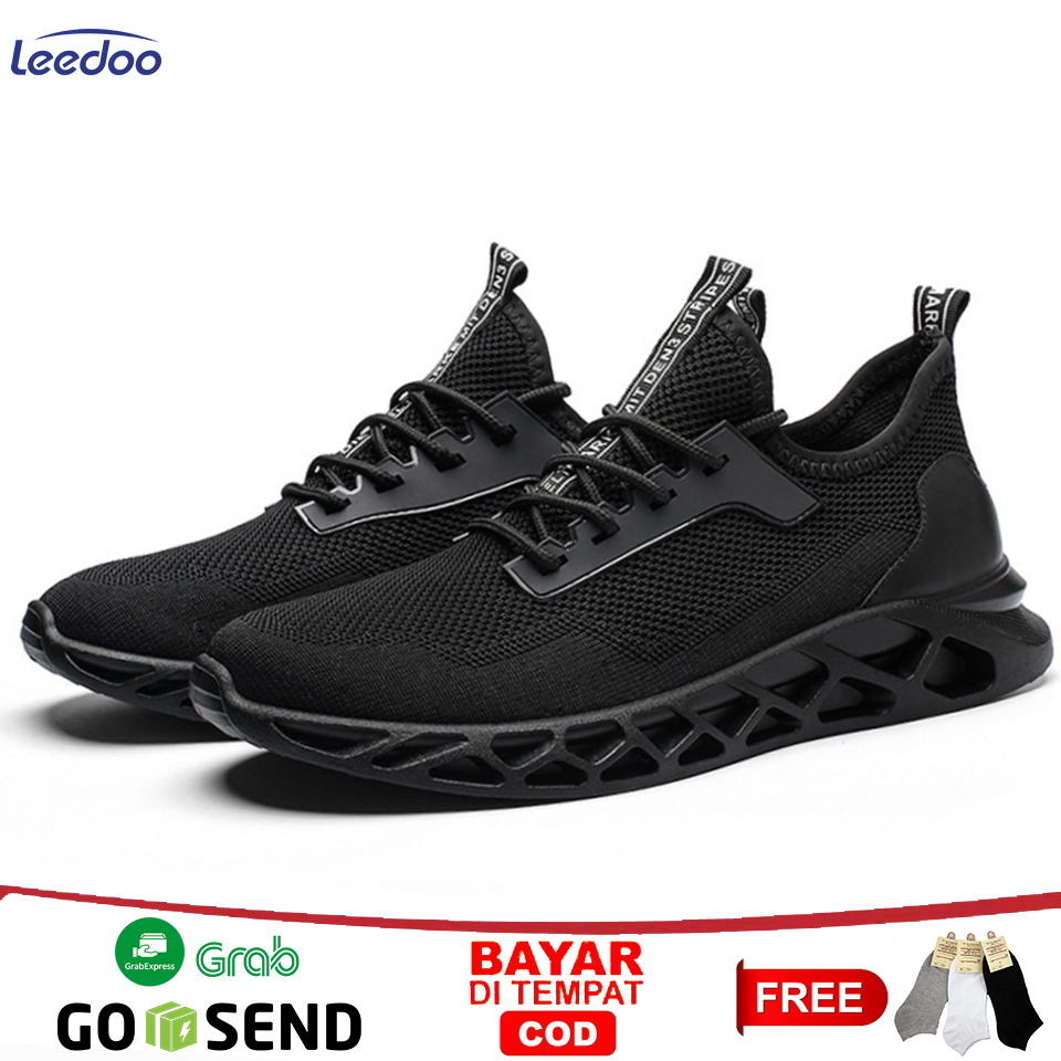 HITAM New!!! Men's Running Shoes Men's Casual Shoes Sneakers Sport ...