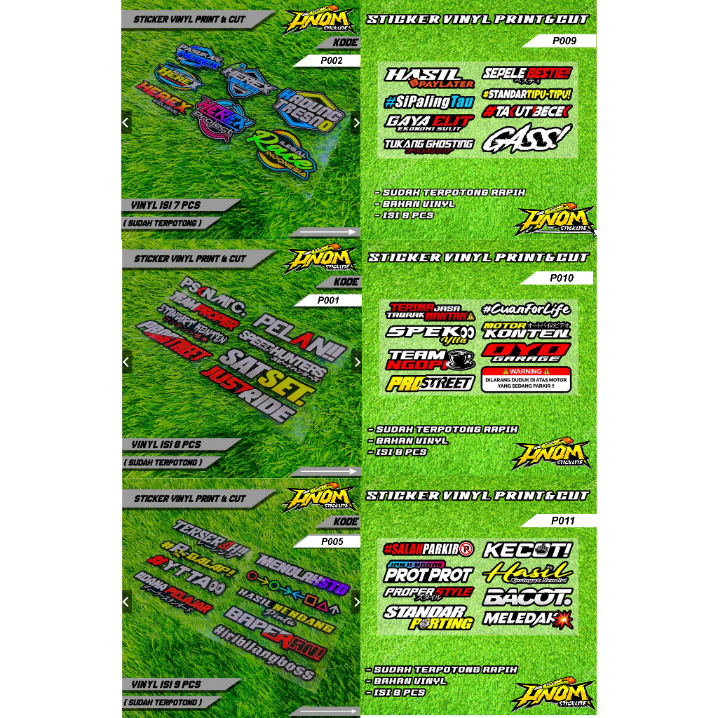 Sticker Racing Vinyl Pack Print & Cut Motorcycle Racing Sticker ...