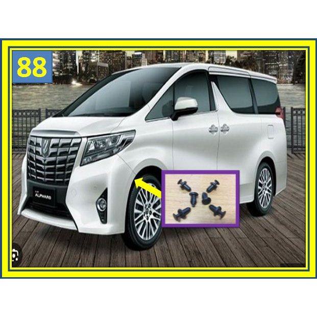 Bumper LINER Clip For ALPHARD/VELLFIRE/Small Button For ALPHARD Bumper ...