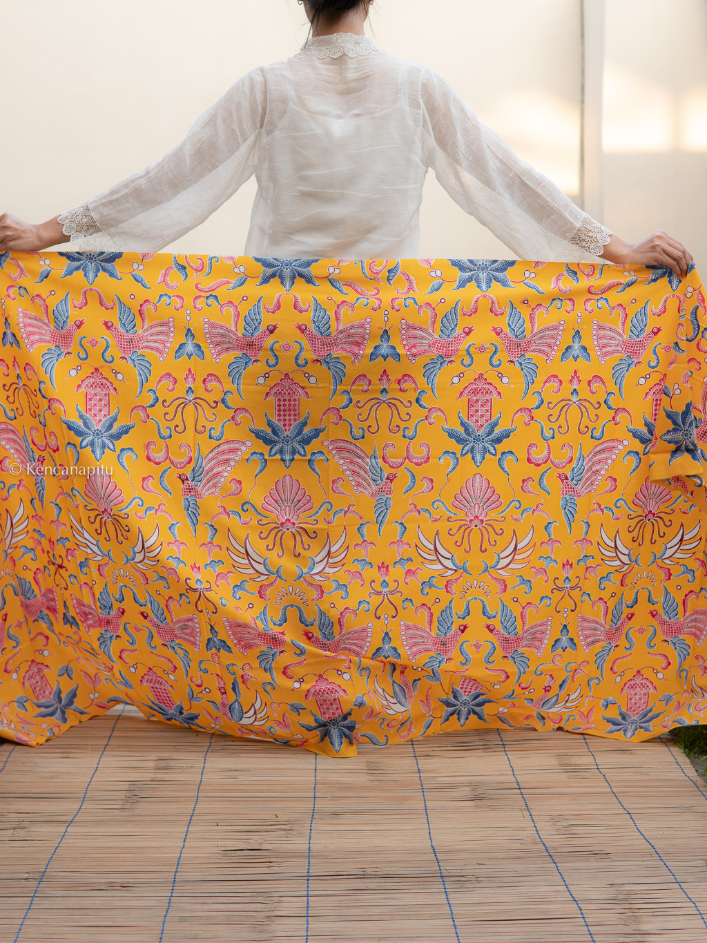 JavaPitu - premium Traditional Stamped Written Batik, Yellow Garuda ...