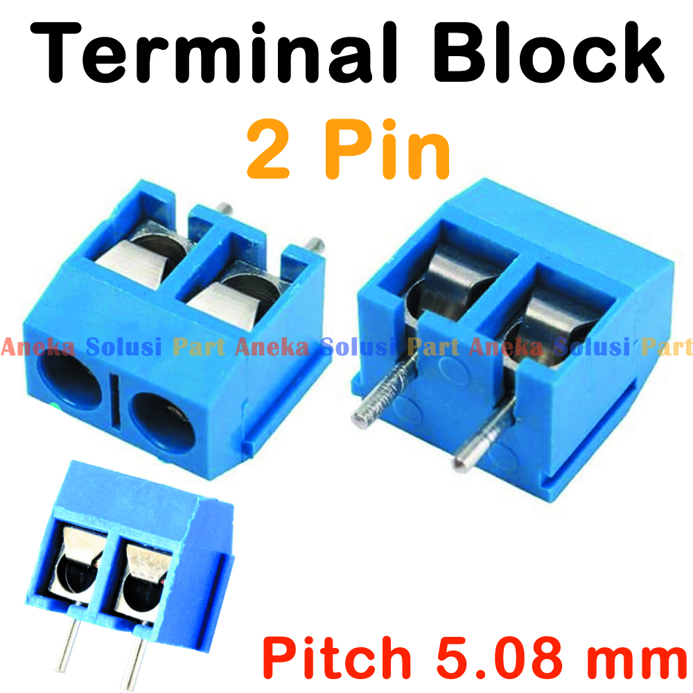 Terminal Block 2pin Connector Screw Pitch 5.08mm 5mm 2P Block | Shopee ...