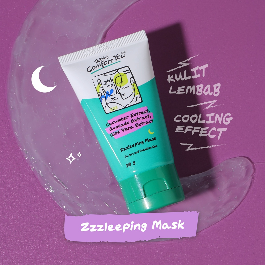 Dermies Comfort You ZZZleeping Mask - Dry Sensitive Skin Face ...