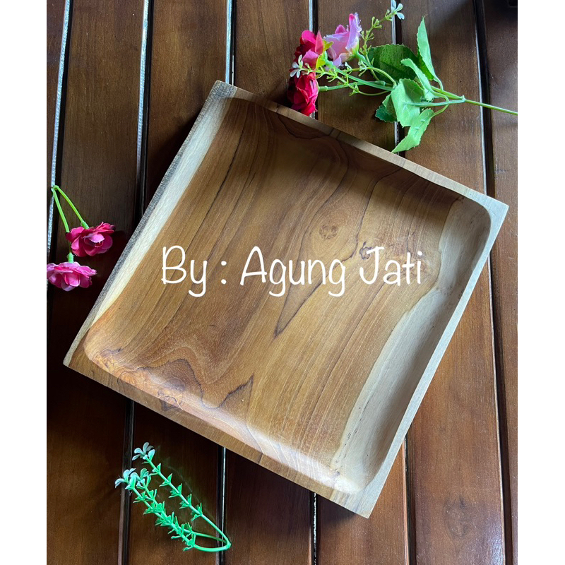 KAYU Plate | Serving Plate | Wooden Plate | Square Plate | Resto Plate ...