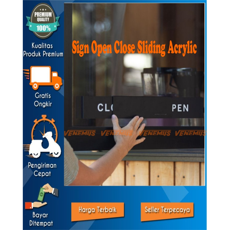 Sign Open-Close Acrylic Sliding | Shopee Malaysia