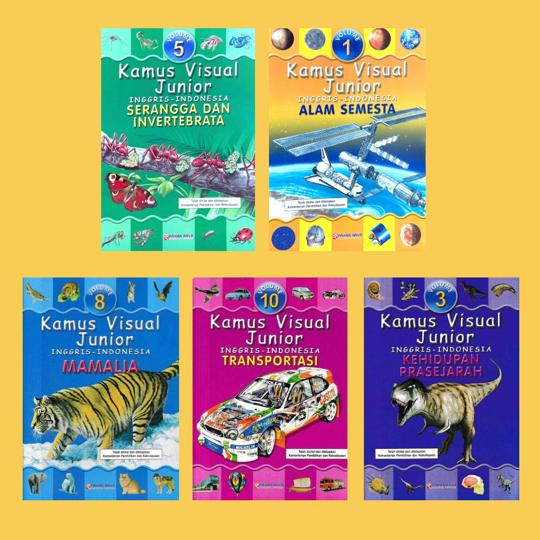 Junior VISUAL Dictionary - Indonesian English Children's Knowledge Book Transportation Of ...