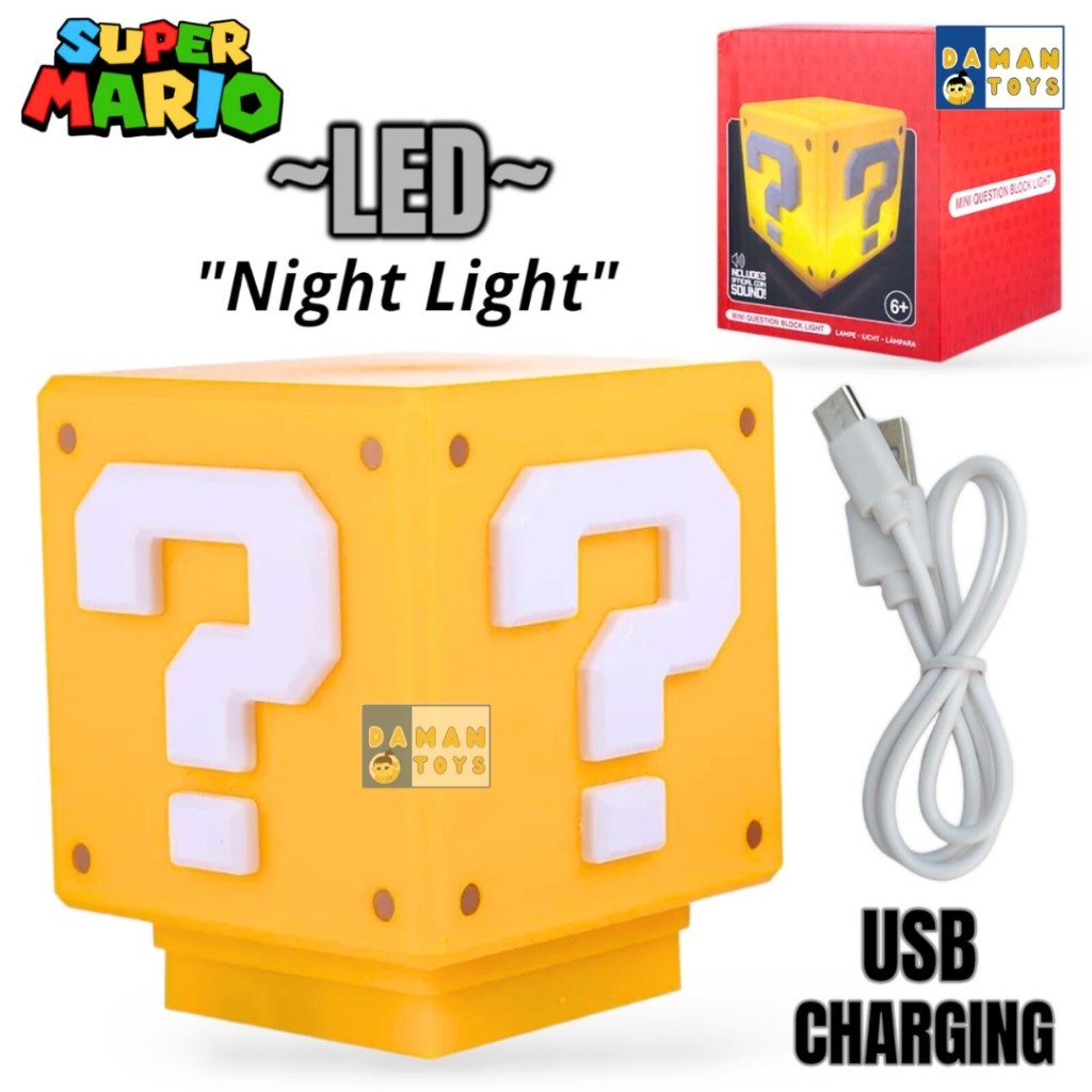 Super Mario Led Question Mark Touch Lamp Question Mark Night Light Usb ...