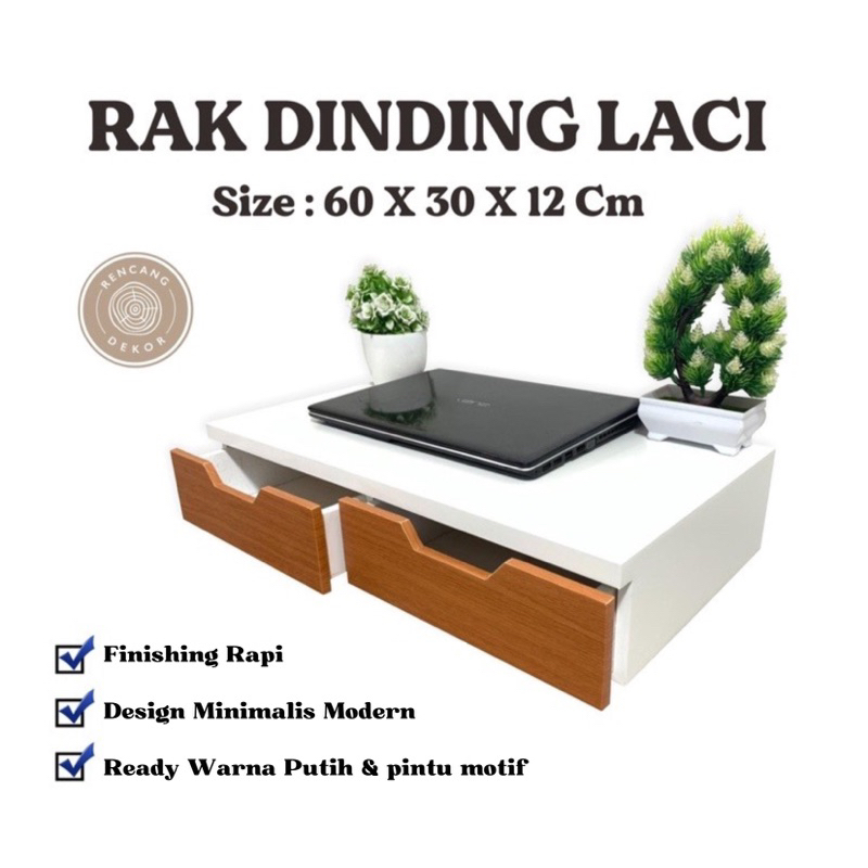 Minimalist Wall Hanging Dressing Table | Double Drawer Doors ...