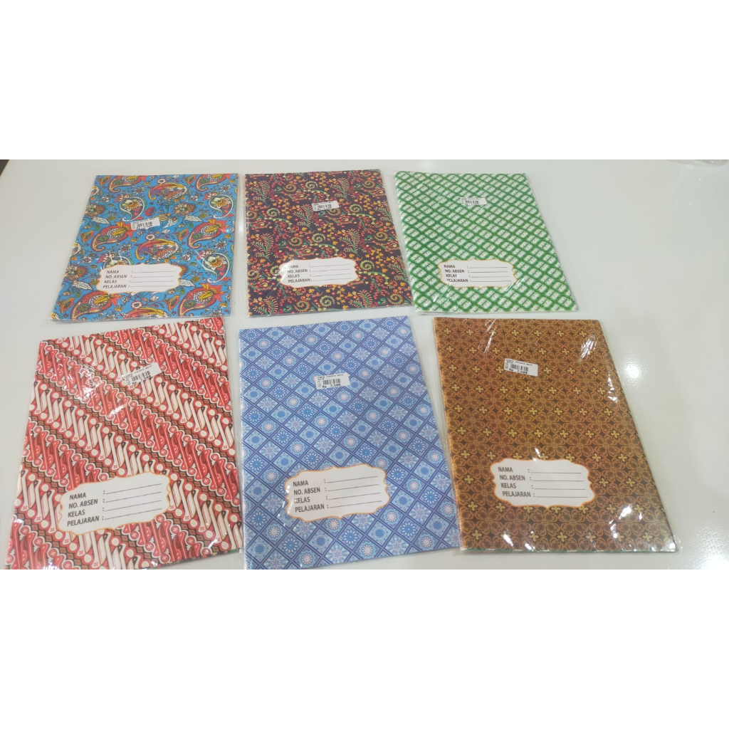 Kwarto/boxy Size Batik Motif Cover (20 Sheets)/Children's School Book ...