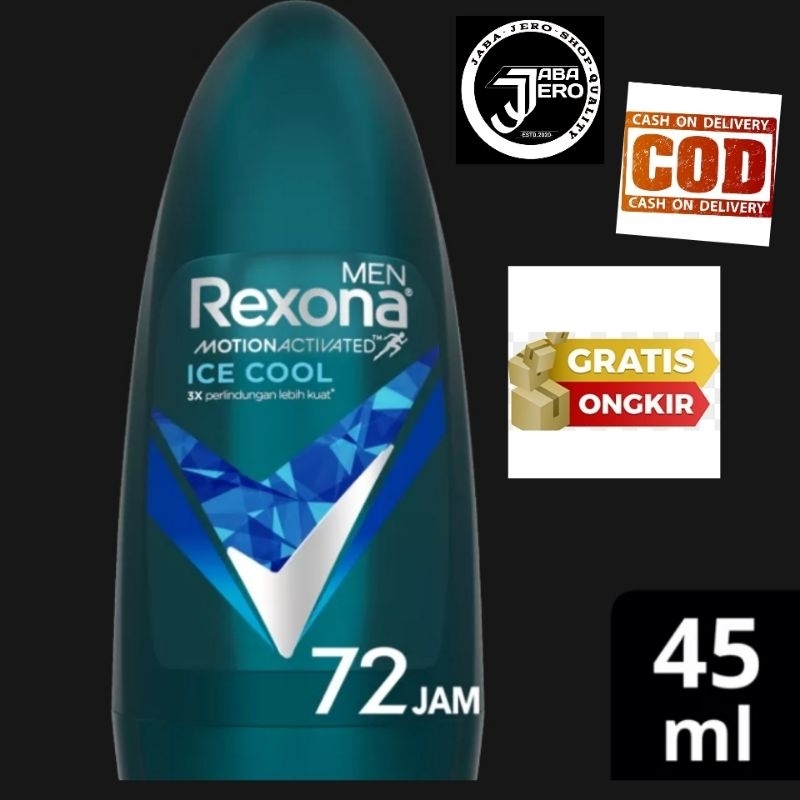 Rexona men cool and invisible deodorant Roll on 45ml | Shopee Malaysia