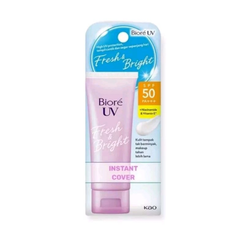 Biore UV Fresh & Bright Instant Cover SPF 50/PA+++ 30gr | Shopee Malaysia