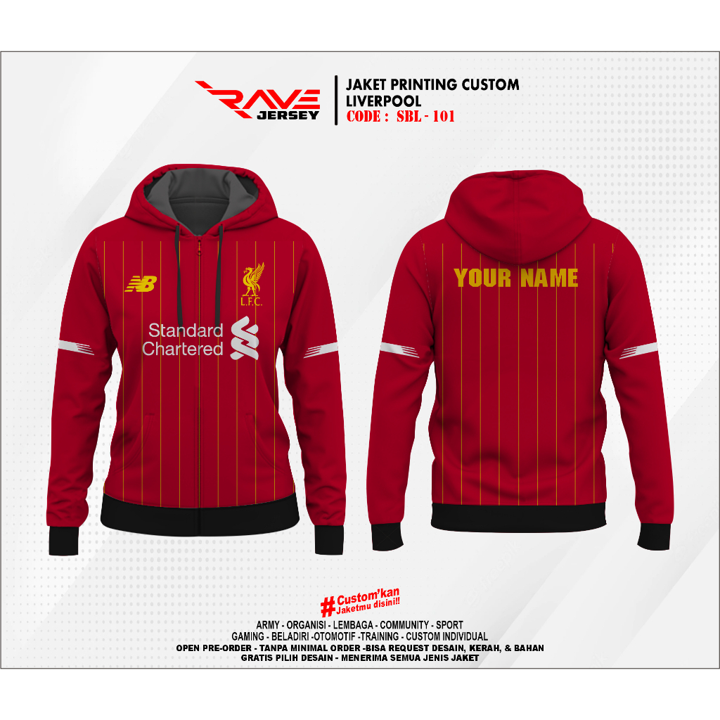 LIVERPOOL FULL PRINTING SUBLIMATION CUSTOM CLUB JACKET (DESIN LIKE LIKE ...