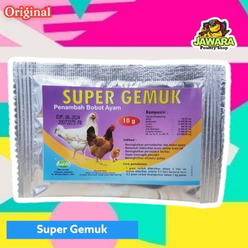 Super Fat 10 grams Special for fattening Chickens and Ducks | Shopee ...