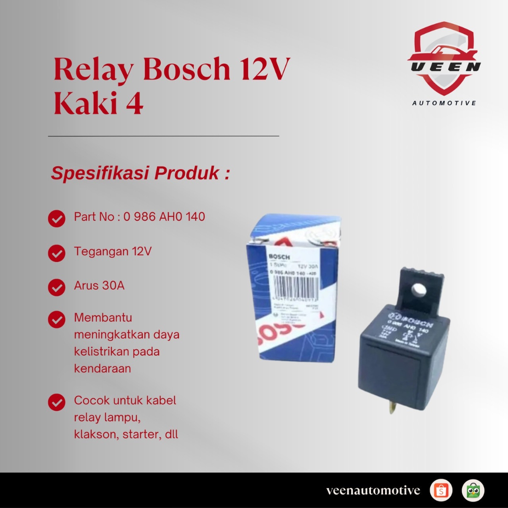 Bosch Relay 12V Leg 4 / Relay Bosch 12V 4 Leg Original | Shopee Malaysia