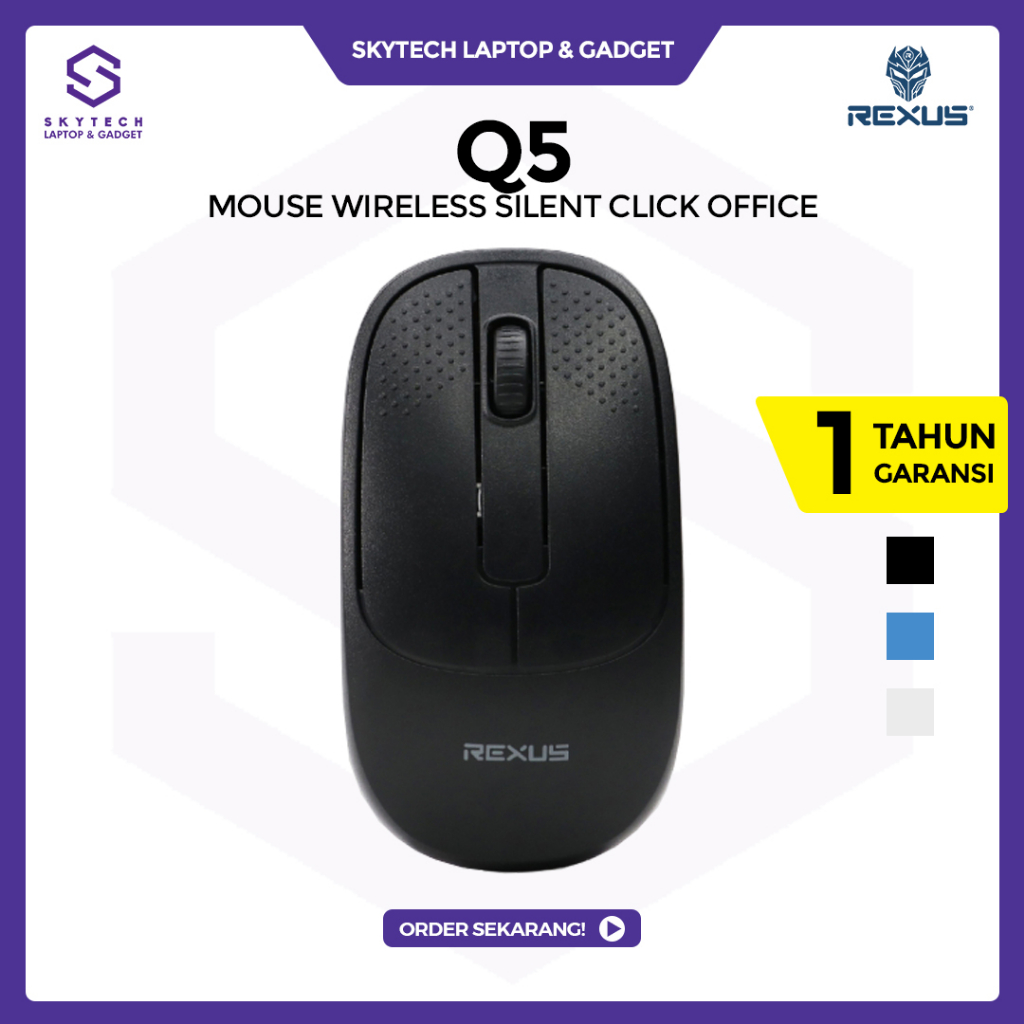 Mouse WIRELESS REXUS Q5 SILENT CLICK OFFICE ORIGINAL Official Warranty ...