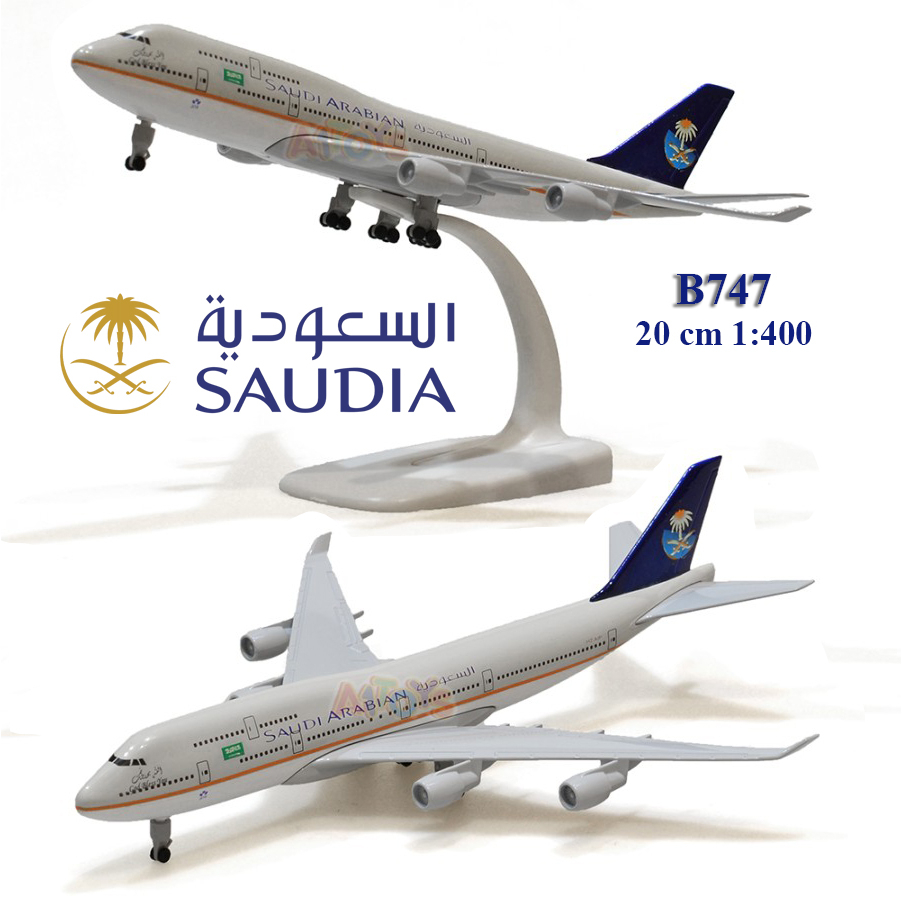 Saudia Boeing B747 Airplane Diecast 20 cm 1:400 | Shopee Malaysia