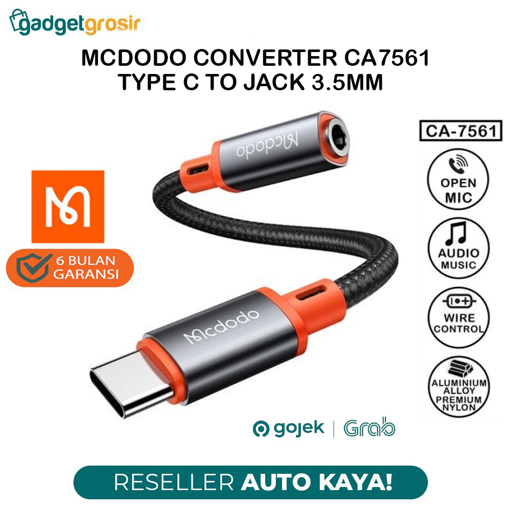 Mcdodo Adapter Converter Type C to Audio Jack 3.5mm Audio Adapter Headphone Earphone Headset DAC ...