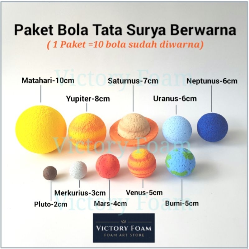 Large Colored Solar System Ball Pack | Shopee Malaysia