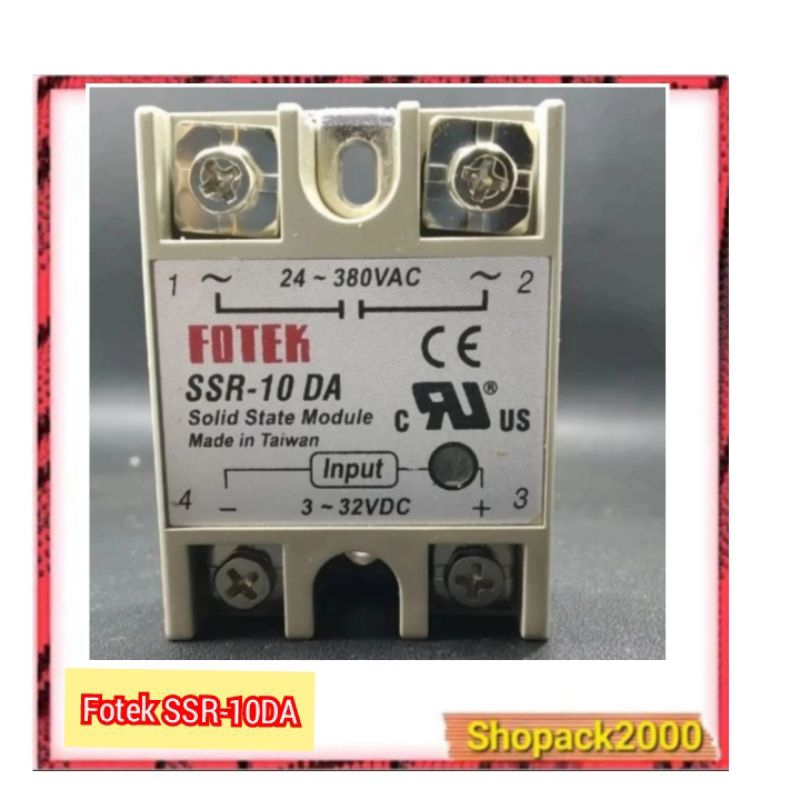 Solid State Relay Ssr 10da Fotek Ssr 10a Shopee Malaysia