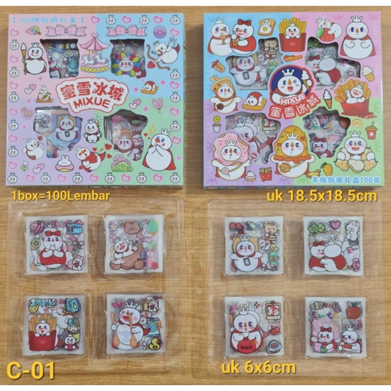 Mixue sticker box contains 100 pieces | Shopee Malaysia