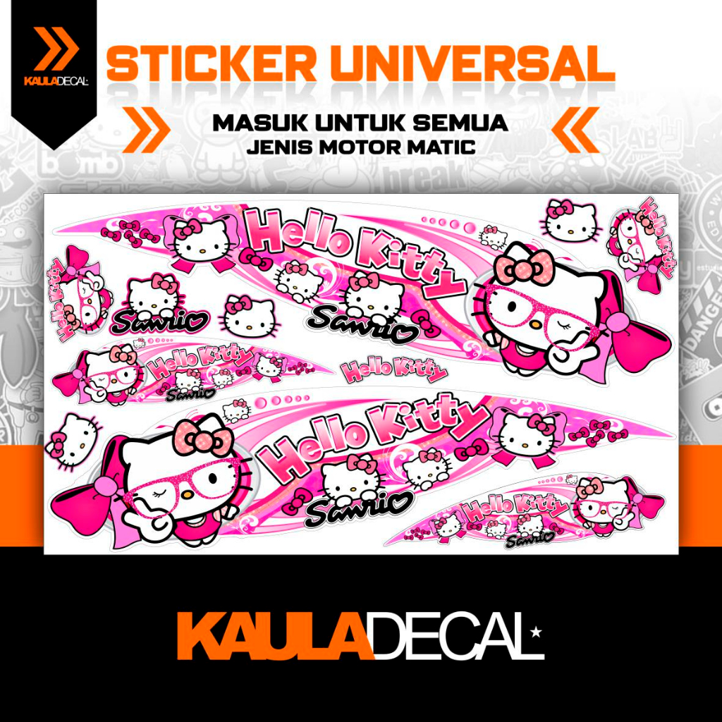 Motorcycle STRIPING STICKER ALL MATIC MOTIF 83 / UNIVERSAL MATIC ...